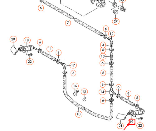 NEW AUDI A6 4F C6 LEFT HEADLIGHT WASHER NOZZLE 4F0955101B OEM | eBay