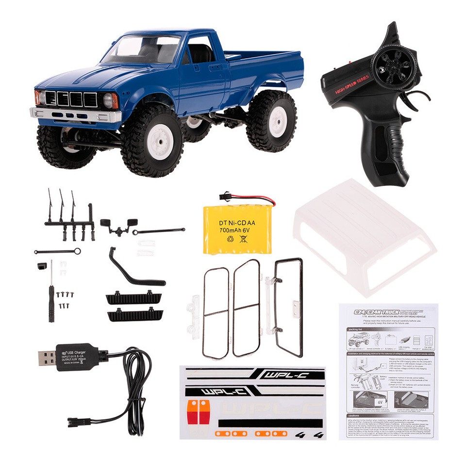 WPL RC Truck C24 1:16 4x4 4WD Scale Crawler Pickup Off Road RTR Car R/C ...