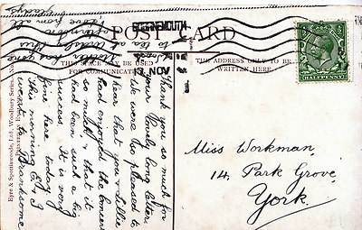 Genealogy Postcard - Workman - 14 Park Grove, York, Yorkshire BH5675 ...