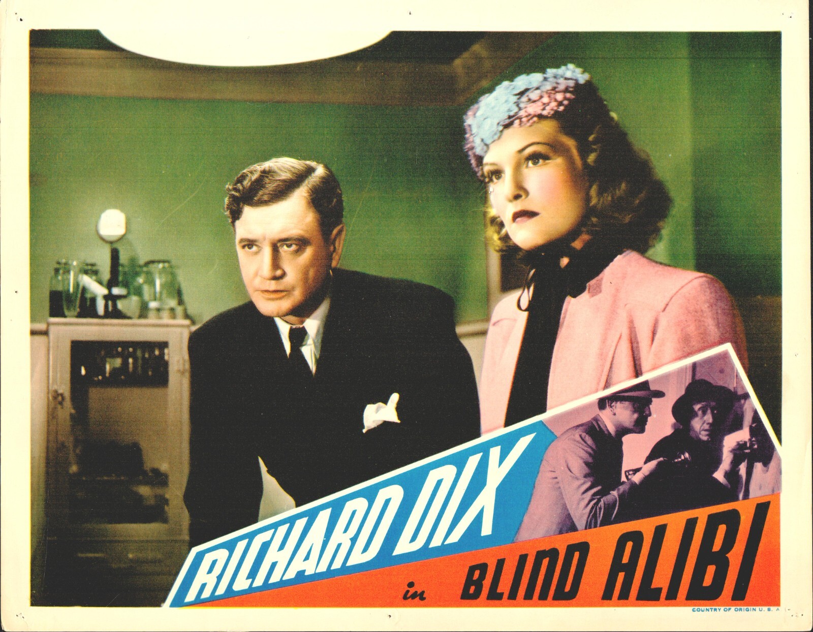 Blind Alibi 1938 RKO crime lobby card Richard Dix Whitney Bourne | eBay