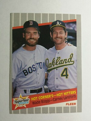 WADE BOGGS & CARNEY LANSFORD 1989 FLEER BASEBALL CARD # 633 D0196 | eBay