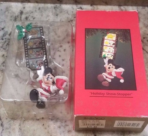 Enesco "HOLIDAY SHOW-STOPPER" Mickey Mouse with Film Strip Christmas ...