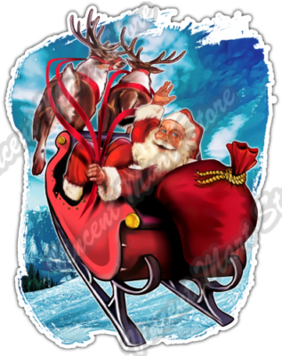 Santa Claus Sleigh Flying