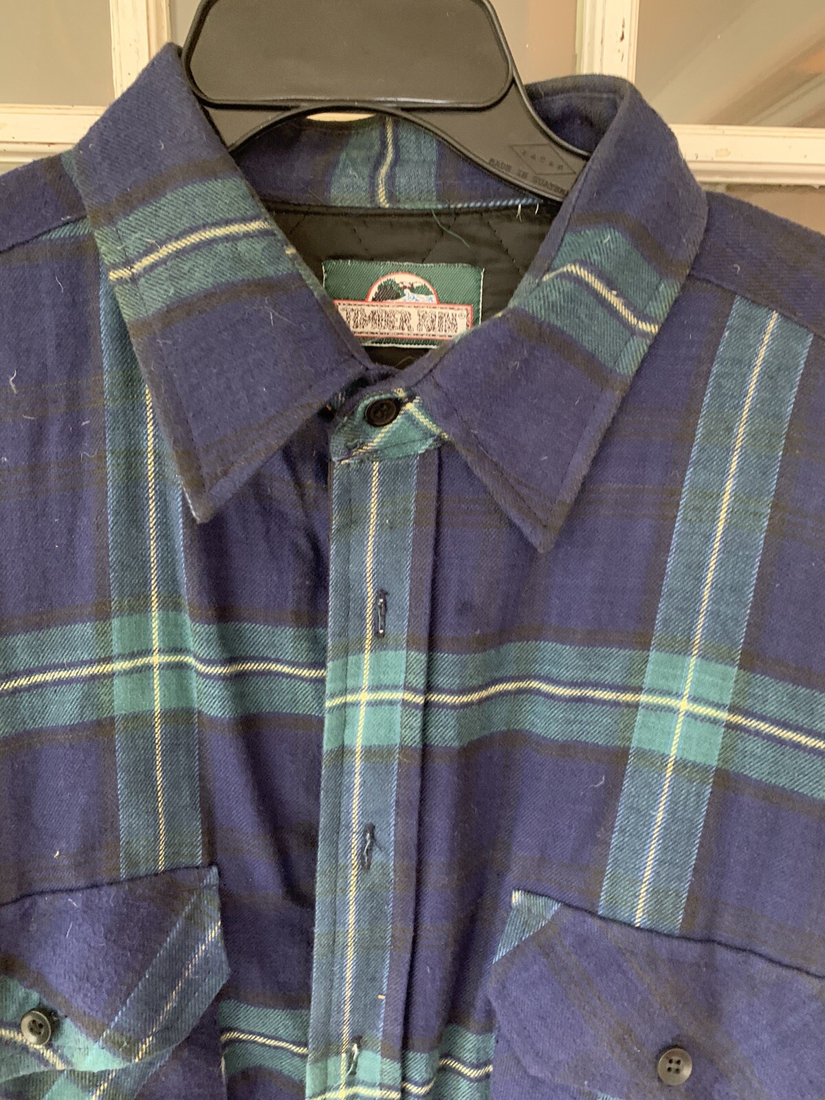 vintage mens plaid flannel Timber Run quilted shirt j… - Gem