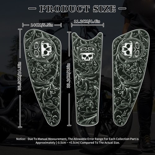 Crystal Epoxy Motorcycle Tank Pad 3D For Harley Sportster XL 883 1200 ...