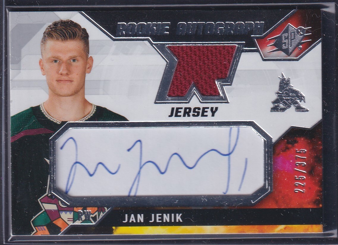 JAN JENIK - 2021 Upper Deck SPx Rookie Autograph Patch #JJ, /375 | eBay