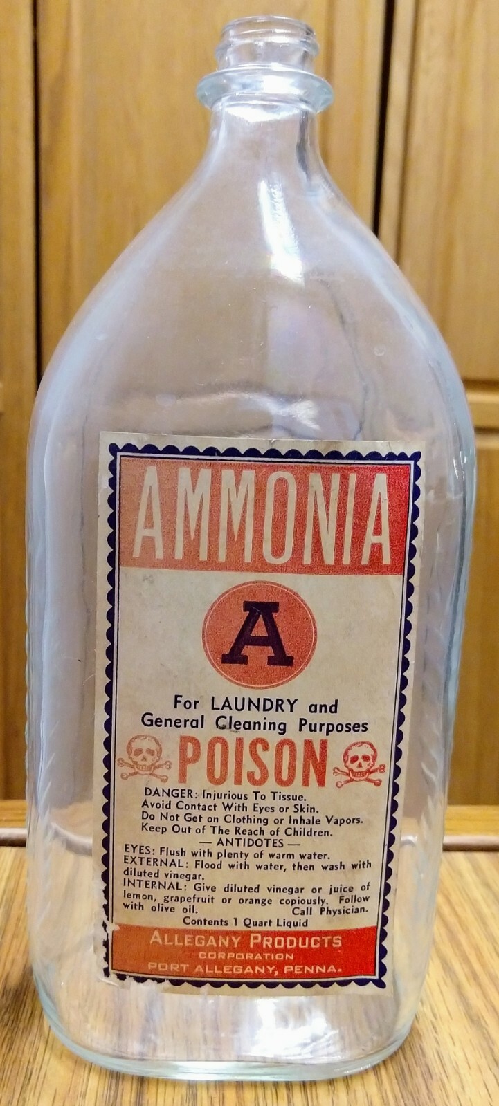 Ammonia Cleaner Label