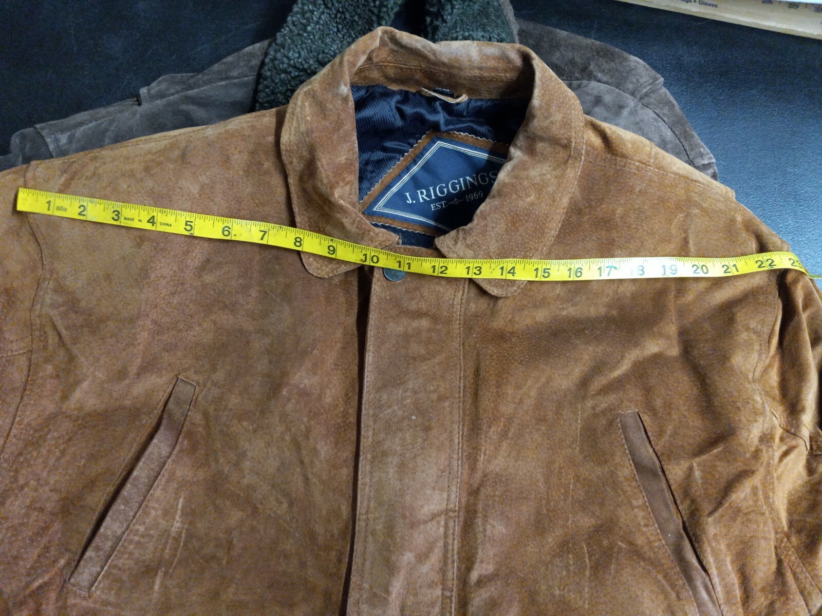 Men’s J Riggings Suede Leather Jacket with Quilted Li… - Gem