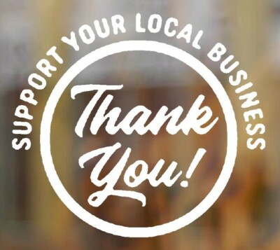 Support Your Local Business Decal Small business Window Sign Decal ...
