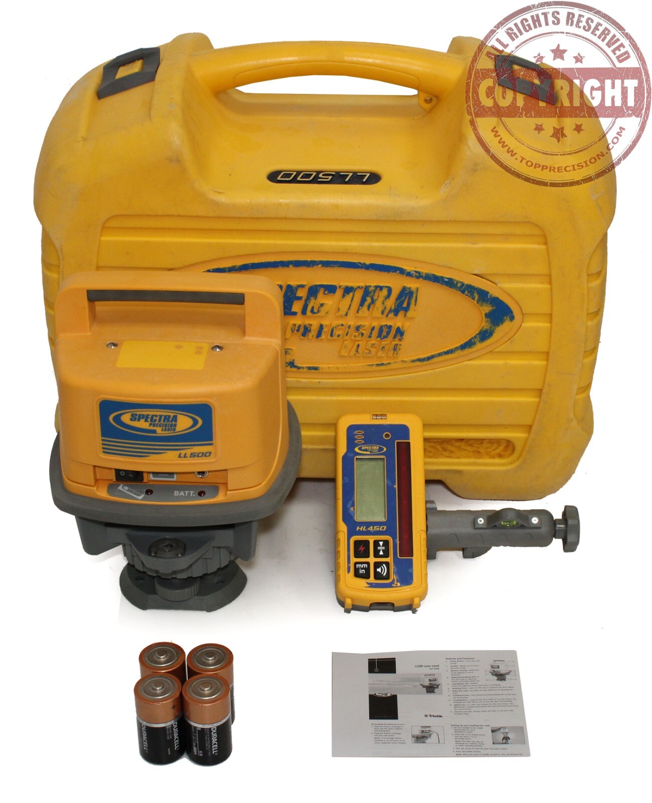 SPECTRA PRECISION LL500 ROTARY LASER LEVEL, TRANSIT, LASERPLANE,TOPCON ...