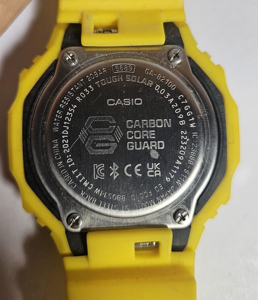 Casio G-Shock Carbon Core Bluetooth GA-B2100C-9ADR Yellow Men Watch ...