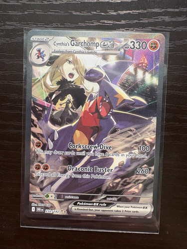 Cynthia’s Garchomp ex 232/182 Destined Rivals (ENGLISH). Pack to Sleeve ...