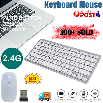 Mini Wireless Keyboard and Mouse Combo Set 2.4G Cordless Optical for PC ...