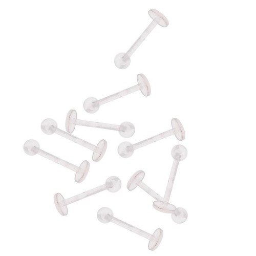 10pcs Clear Acylic Labret Cheek Piercing Tongue Barbell | eBay Australia