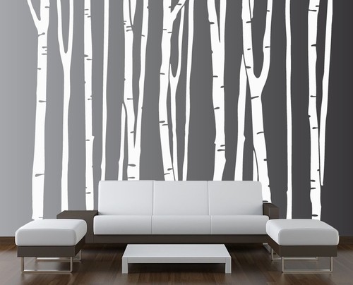 Large Wall Birch Tree Decal Forest Kids Vinyl Sticker Removable (9 ...