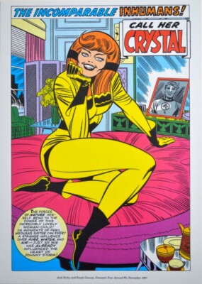 CRYSTAL / INHUMANS Pin Up Print Marvel Fantastic Four Ann 5 | eBay