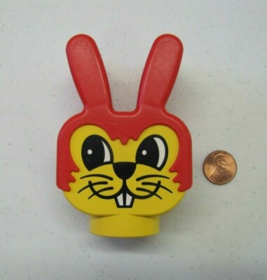 Lego Duplo Bunny Rabbit Face Head On Large Block Specialty Printed ...