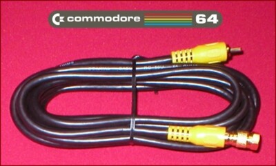12Ft GOLD RCA Cable & GOLD RF Coax TV Adapter for Commodore 64 64C 128 ...
