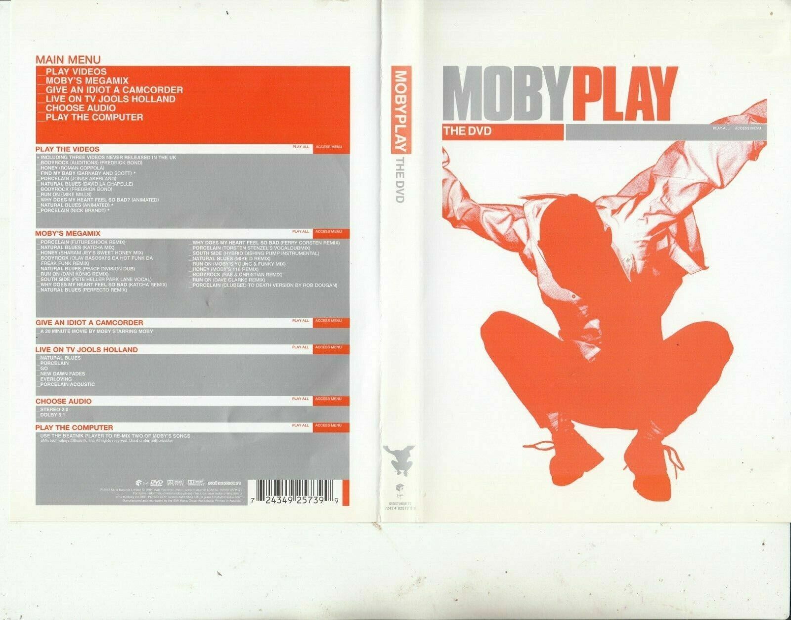 Moby-Moby Play The DVD-[DVD and CD Set]-2001-Music Mo-DVD brand new ...