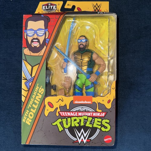 WWE X TMNT ELITE COLLECTION SETH FREAKIN ROLLINS LEONARDO 6” FIGURE NEW ...