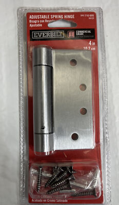 Everbilt 4” Commercial Grade Adjustable Spring Hinge Satin Chrome ...