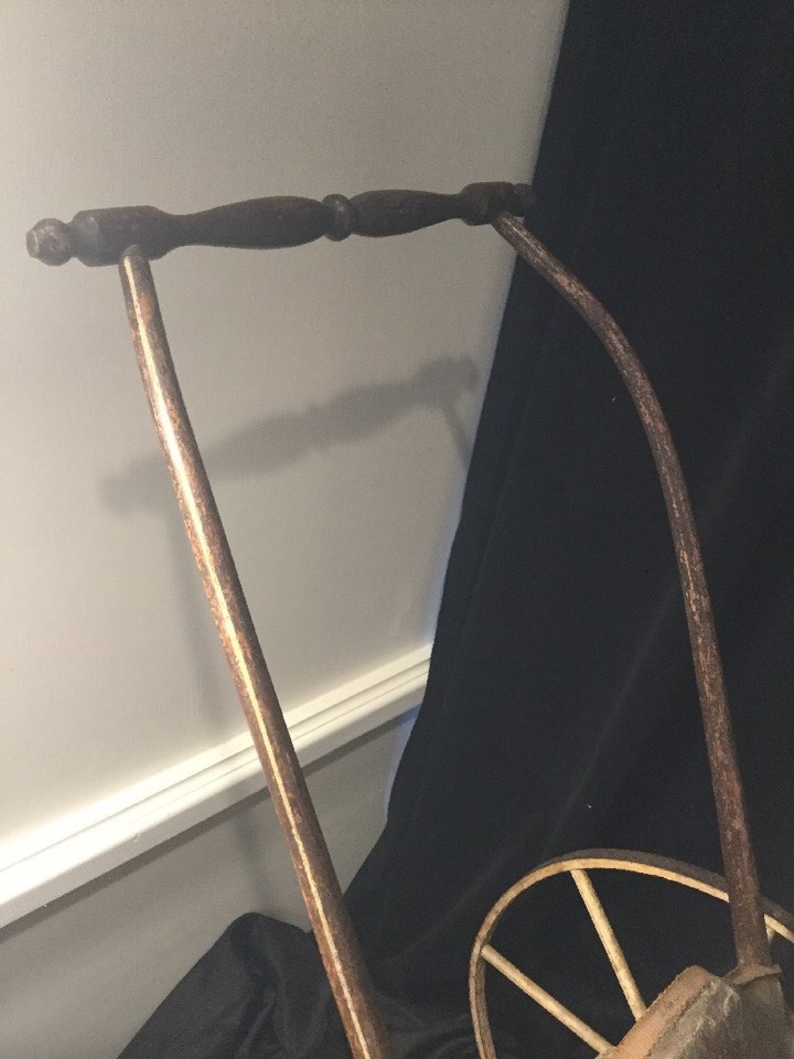 Antique 19th Century Victorian Doll Carriage Buggy Stenciled Wood ...