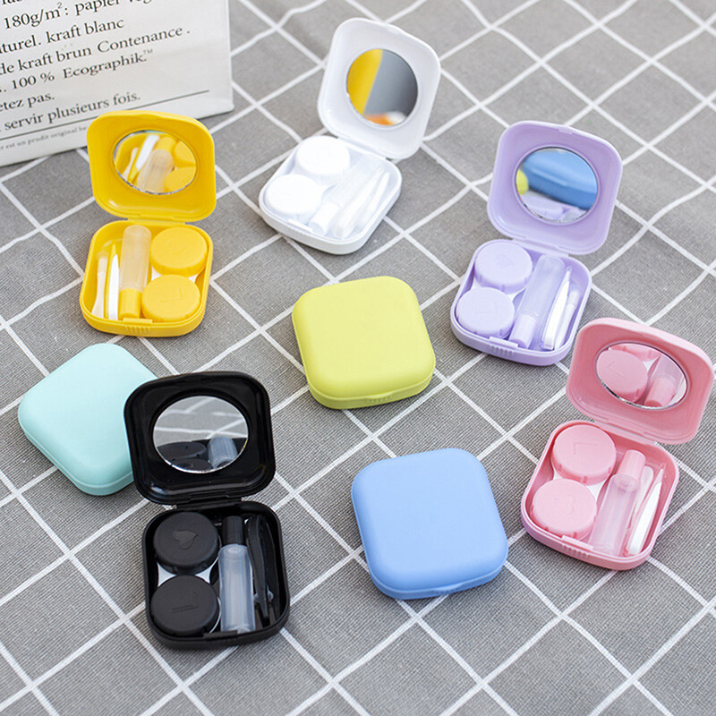 Travel Kit Pocket Mini Contact Lens Case Travel Kit Easy Carry Mirror ...