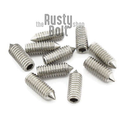 M3 x 8mm, Set Screws Cone Point Grub, A2 18-8 Stainless Steel | eBay