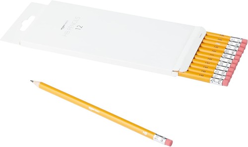 Amazon Basics Graphite HB Pencils in Box Pack of 12, 12 count (Pack 1 ...