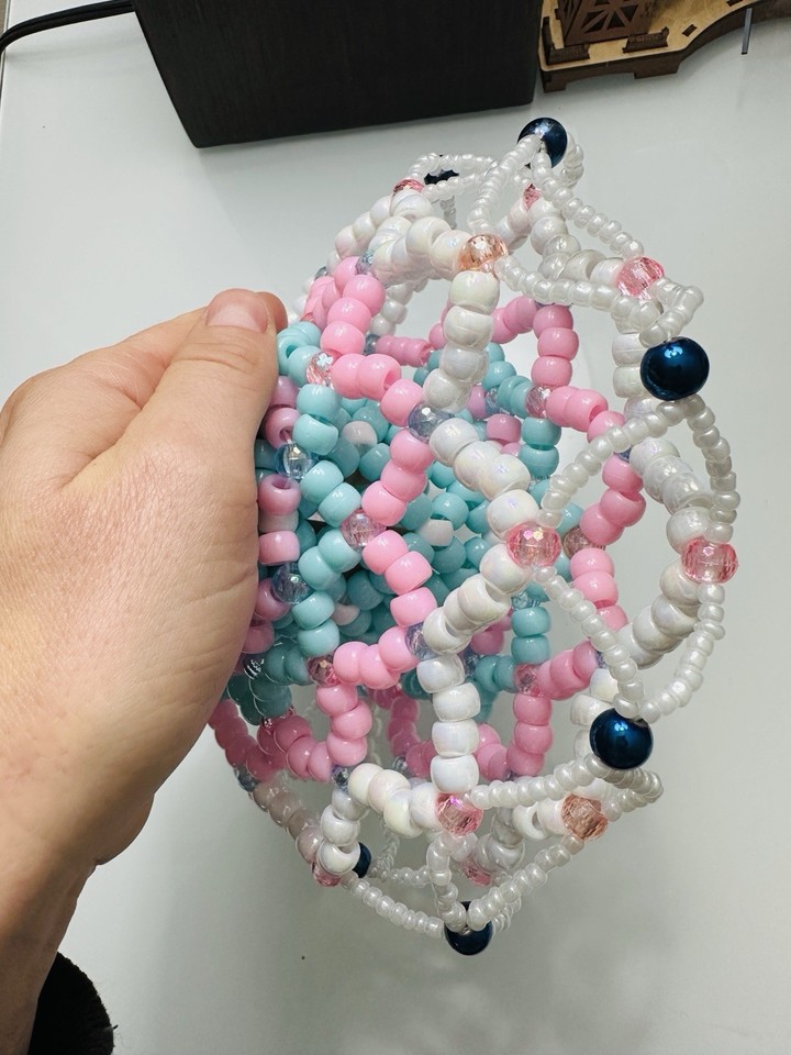 Kandi Cuff Bracelet Pink and Blue Rave PLUR EDM Festival | eBay