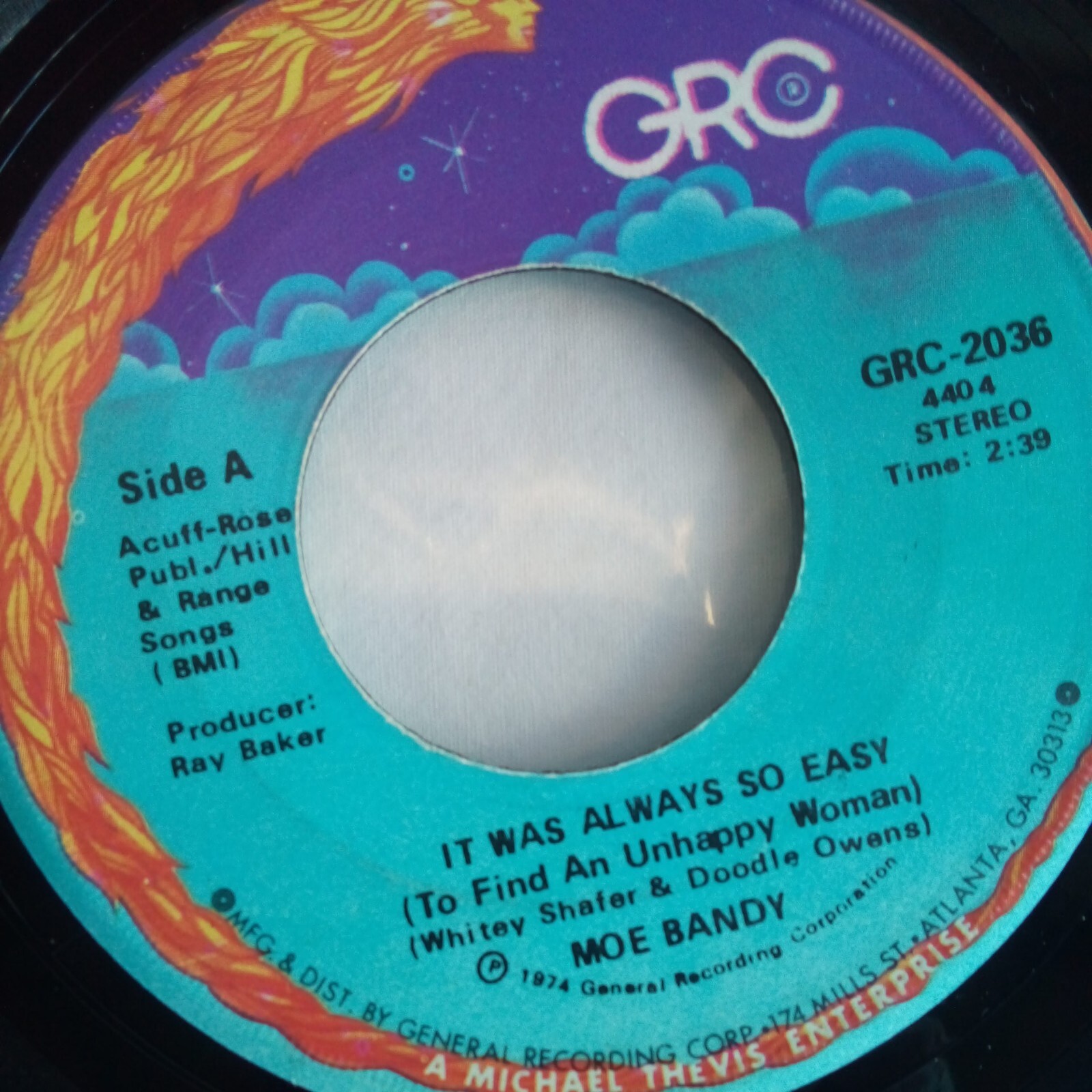 Moe Bandy - It Was Always So Easy / I Wouldn't Cheat On Her. 1974 (GRC ...