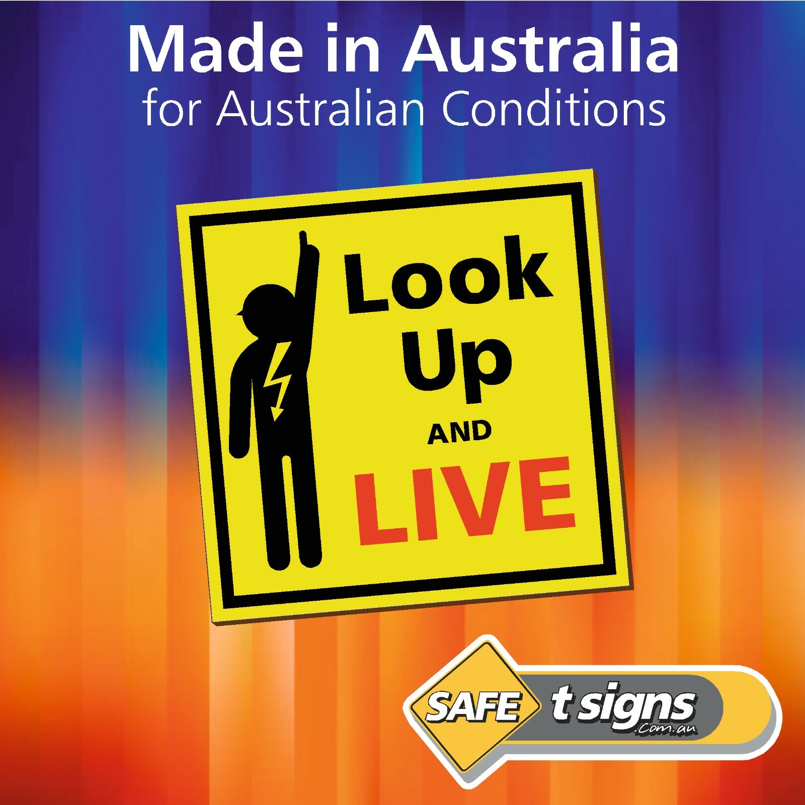 Look Up and Live - Sticker 70 x 70mm - Self Adhesive Decals ...