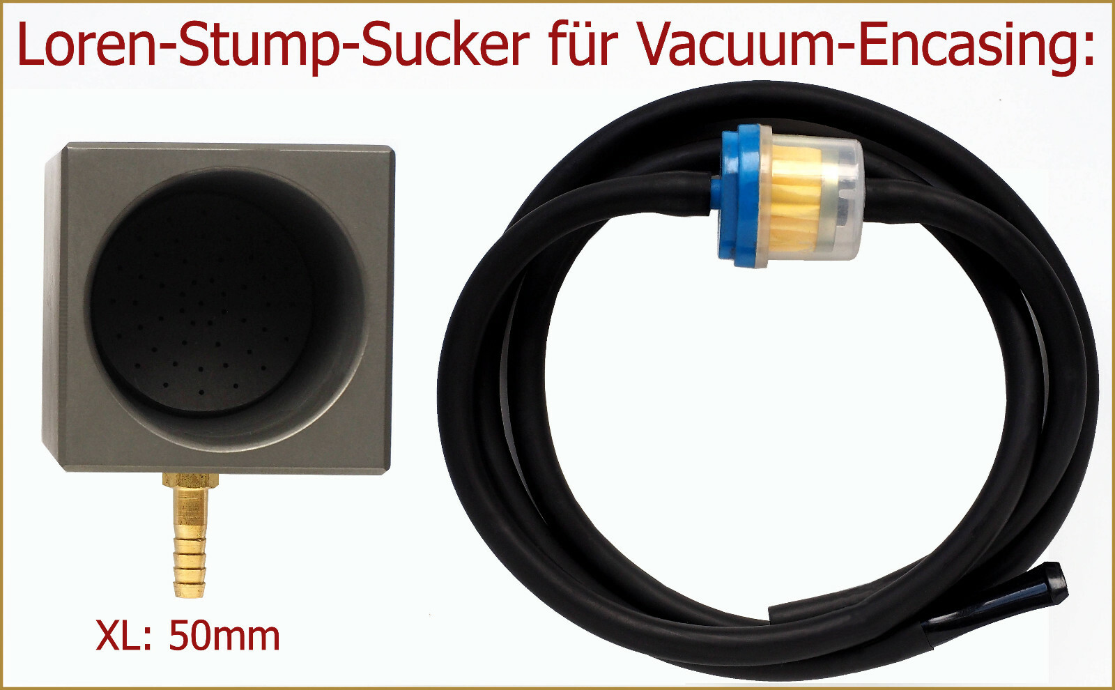 Loren Stump Sucker S 30 / M 36 / L 44 / XL 50mm (Graphit) mit Schlauch ...