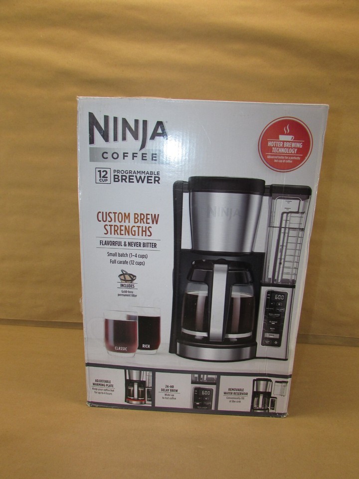 Ninja CE251 12-Cup Programmable Coffee Brewer, Black/Stainless Steel ...