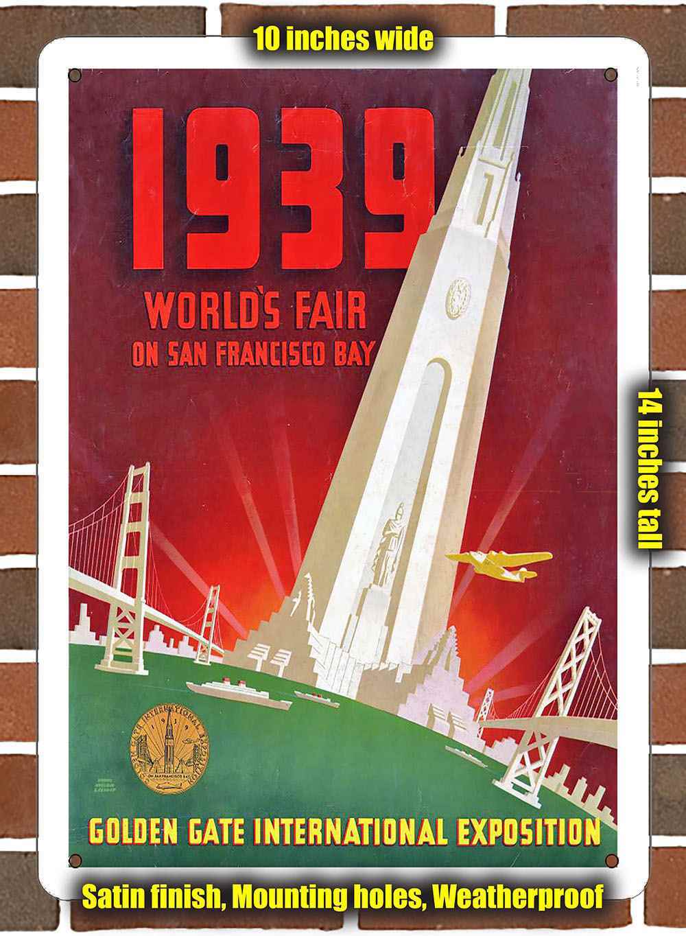Metal Sign - 1939 World's Fair San Francisco- 10x14 inches | eBay