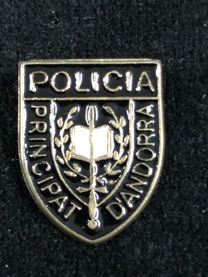 PIN POLICE FORCE BLACK SHEILD POLICIA PRINCIPAT D'ANDORRA | eBay