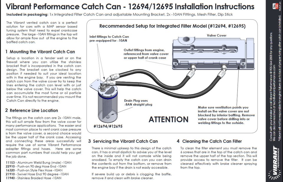 Universal LS3 LS2 Oil Catch Can w/ Filter w/ Breather w/ Dipstick 2 ...