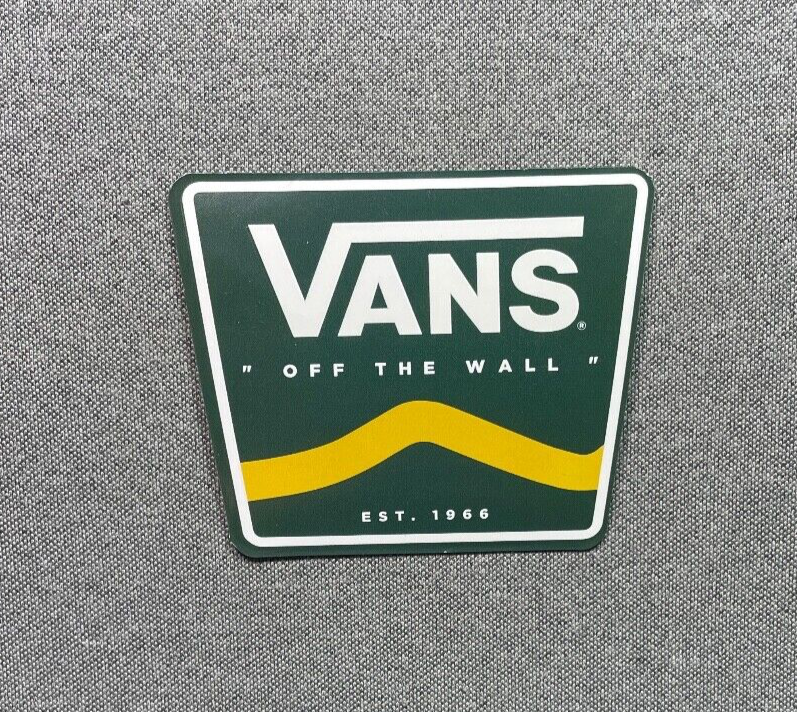 VANS Off The Wall Yellow Curve Skateboard Sticker 3.75" | eBay
