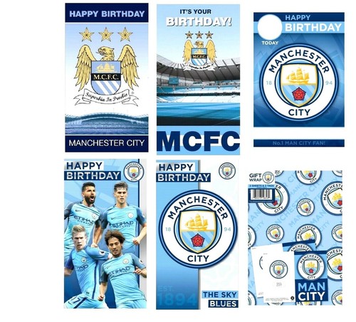 Official MANCHESTER CITY FOOTBALL CLUB Happy Birthday Greeting Card or ...