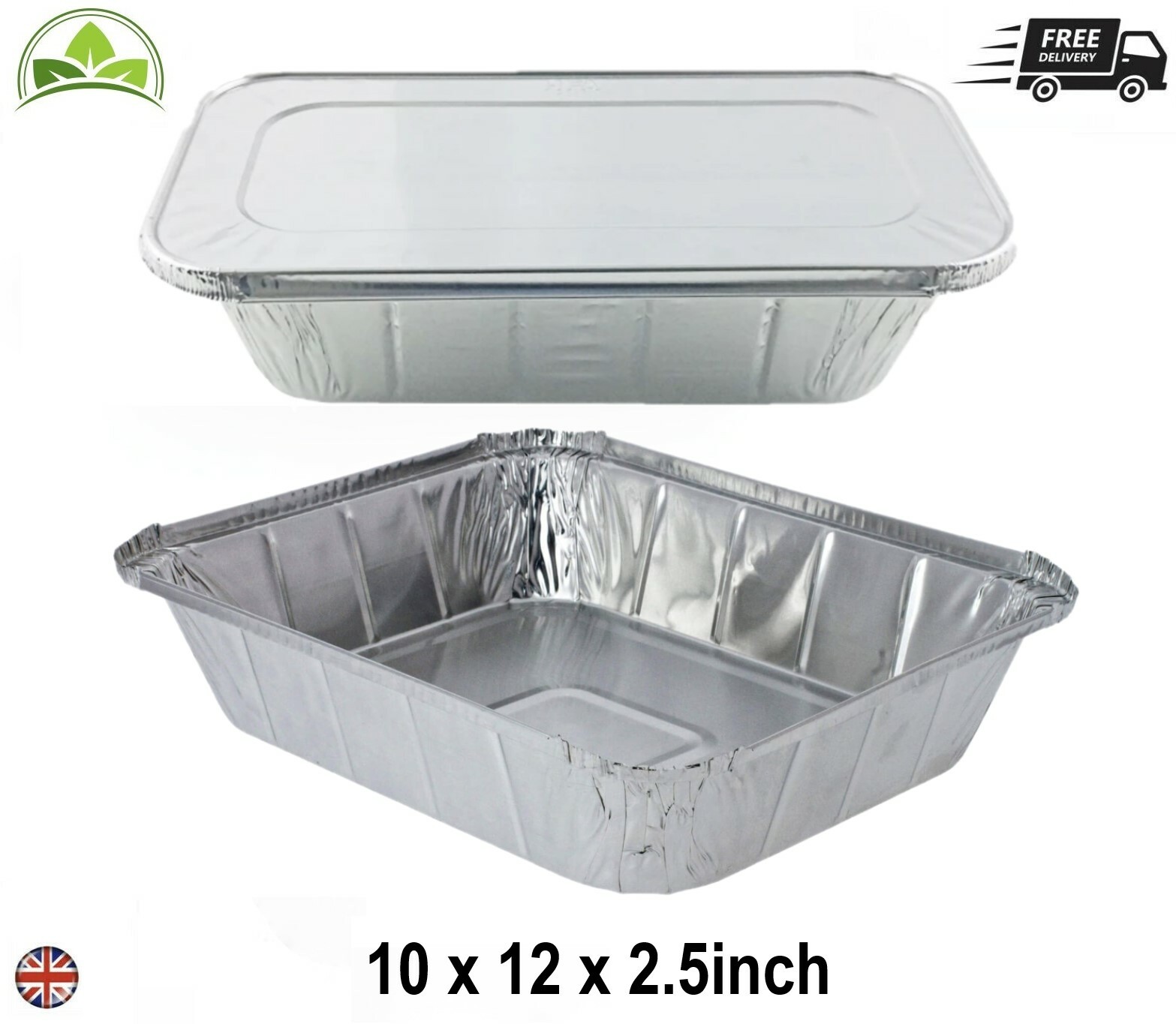 Aluminium Deep Baking Tray Foil Containers with Lids Half Gastro ...