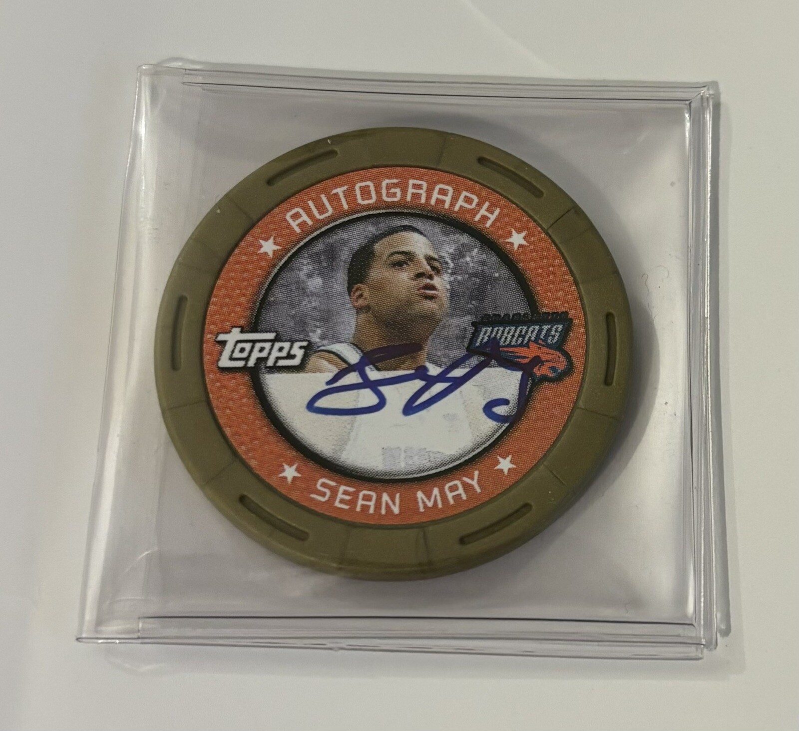 SEAN MAY 2005 TOPPS NBA POKER CHIP AUTOGRAPH RARE CHIPS SSP ROOKIE AUTO ...