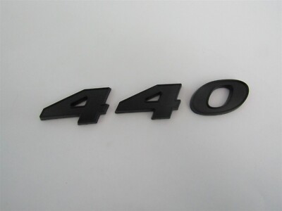 440 ENGINE ID FENDER HOOD SCOOP QUARTER TRUNK EMBLEM ALL BLK FITS DODGE ...
