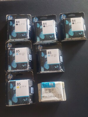 2014/6 GENUINE SET 7 HP #84/85 INKS DESIGNJET 90 130 C5016A C9427A ...