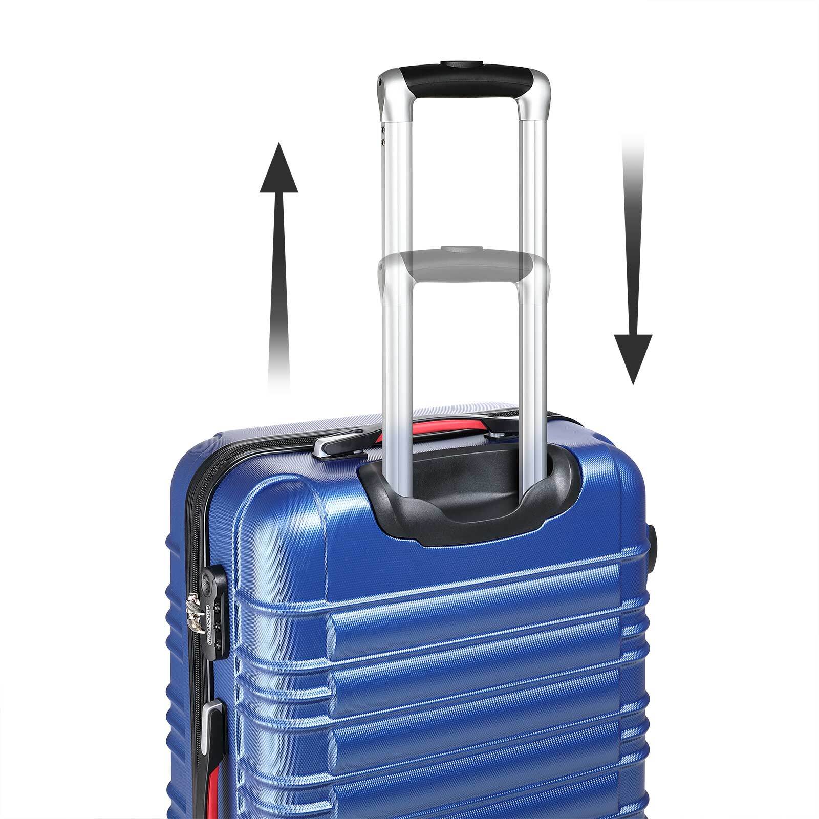 Monzana Baseline 4Pc Travel Suitcase Set Luggage ABS Hard Shell 4 Wheel ...
