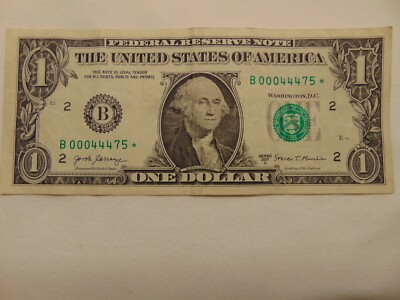 Fancy serial number star note, B 00044475 * | eBay