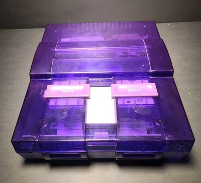 Super Nintendo Custom Purple Console SNES Case Reshell + Controller ...