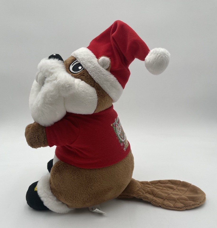 Buc-ee's Santa Beaver Holiday Christmas Hat 10” Plush Stuffed Animal ...