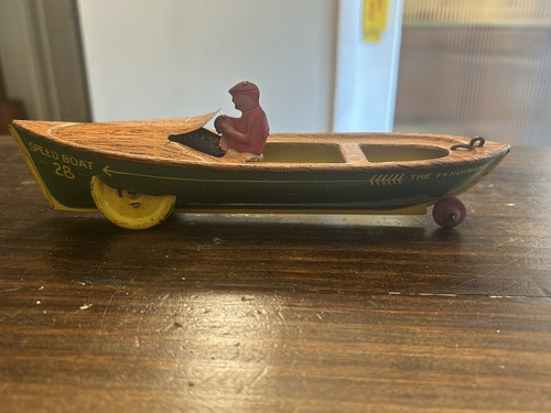 1925 Strauss Tin Litho Speedboat 28 Racing Speed Boat. WORKS AND LOOKS ...