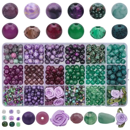 1018Pcs Stone Jewelry Making Kit Crystal Stone Beads Bracelet Earring ...