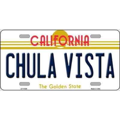 Chula Vista California Novelty License Plate Metal Tin Sign Plaque Wall ...